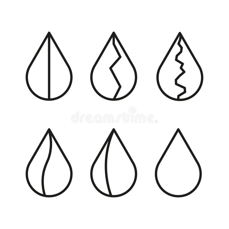 Teardrop Shape Outlines. Abstract Liquid Elements. Minimal Vector Forms ...