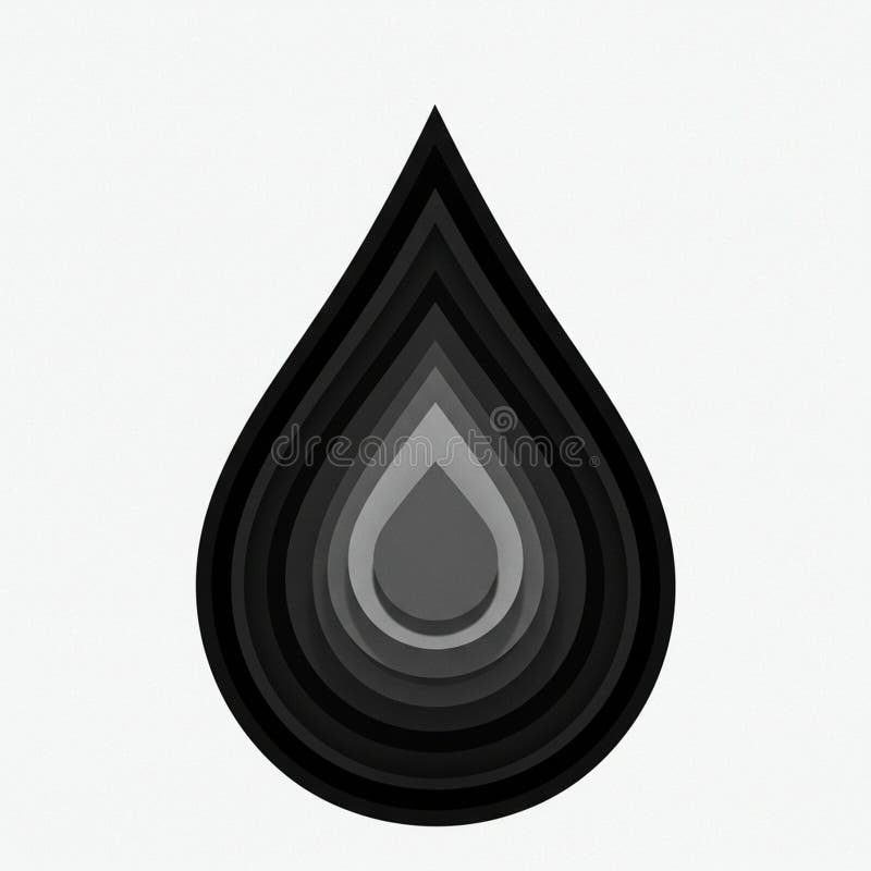 A Teardrop-shaped Design Features Layered Concentric Outlines in ...