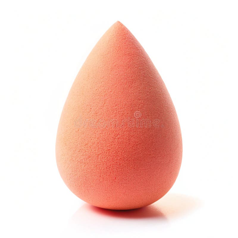 Teardrop Shaped Makeup Sponge on White Background Stock Illustration ...