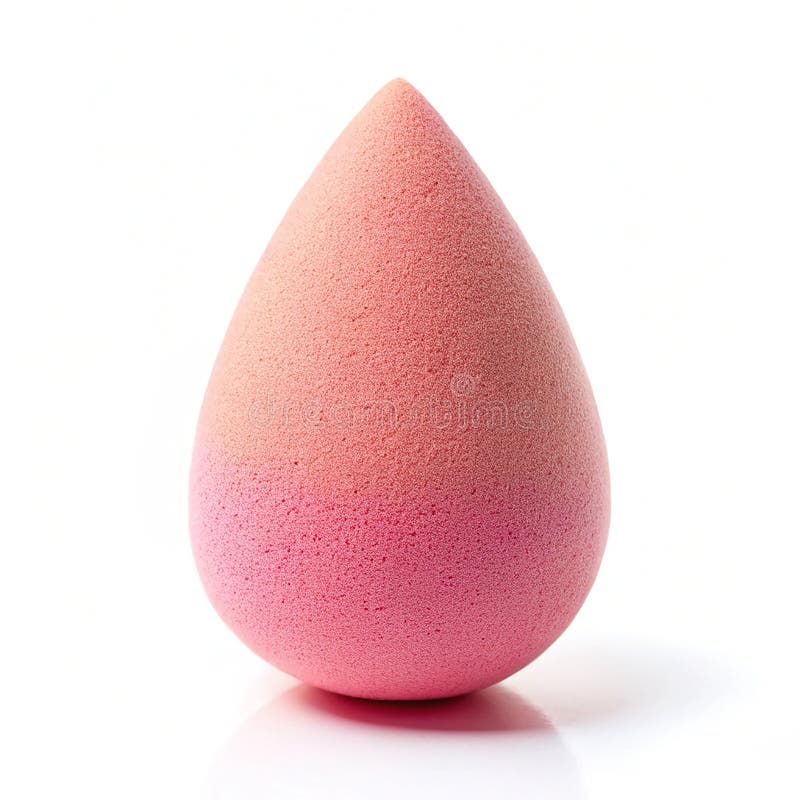Teardrop Shaped Makeup Sponge on White Background Stock Illustration ...