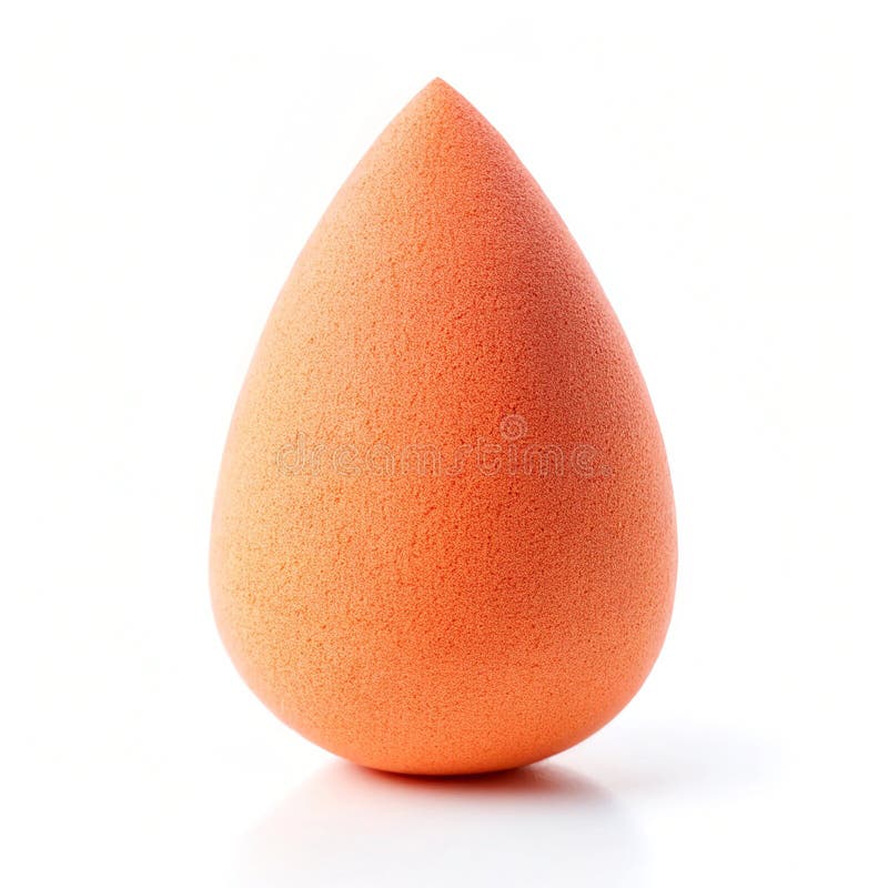 Teardrop Shaped Makeup Sponge on White Background Stock Illustration ...
