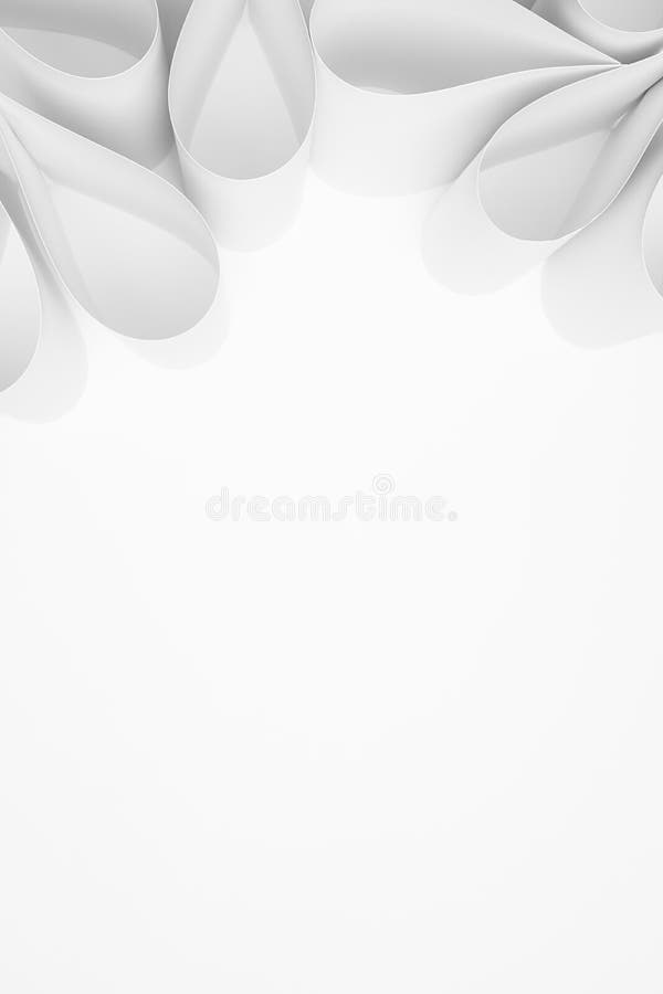 Teardrops Shape of Paper As Elegant Soft Light White Horizontal ...