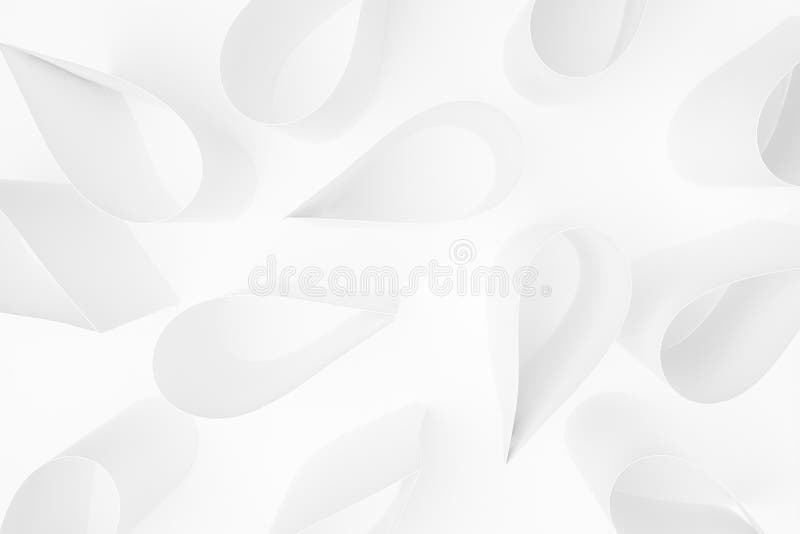 Teardrops Shape of Paper As Elegant Soft Light White Horizontal ...