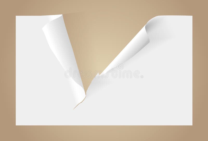 Teared blank paper stock illustration. Illustration of advertising ...