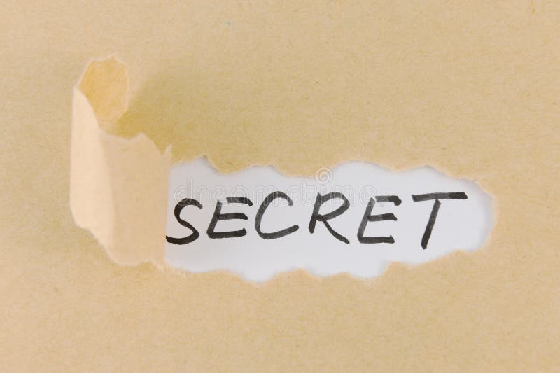 Teared Paper with Secret Text Stock Image - Image of hole, information ...