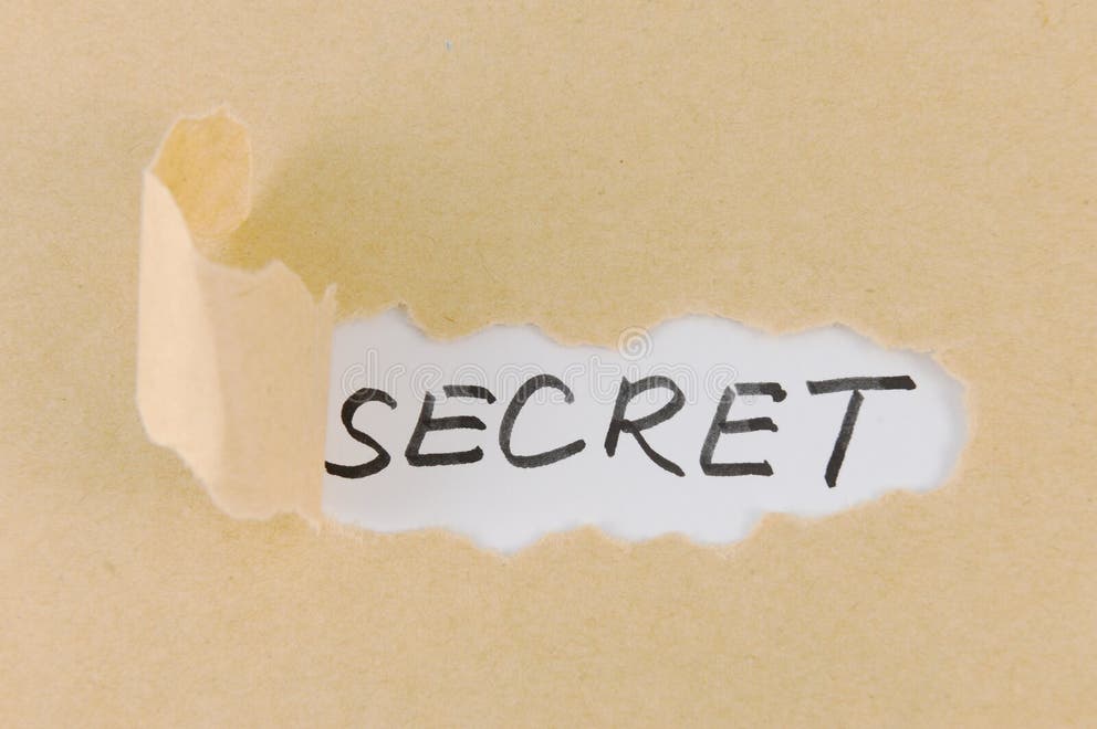 Teared Paper with Secret Text Stock Image - Image of hole, information ...