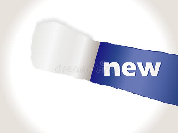 Teared Paper with Text, Isolated on White Stock Vector - Illustration ...