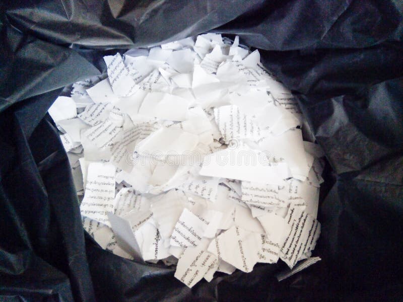 Teared papers in bag stock photo. Image of papers, cabbage - 52726354