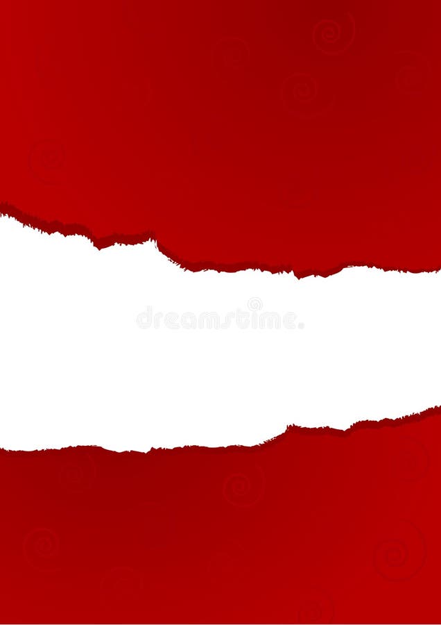 Red paper tear background stock vector. Illustration of copyspace ...