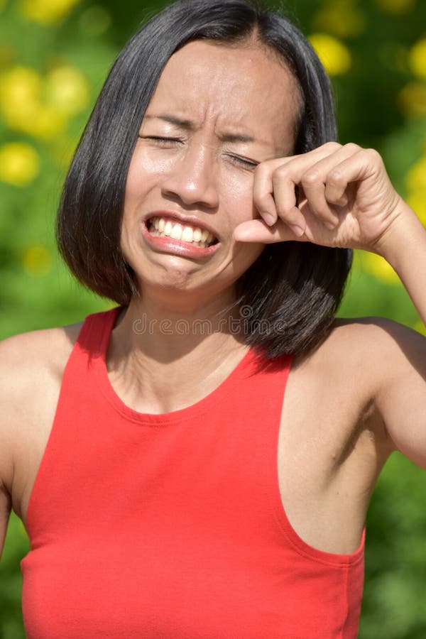 Tearful Beautiful Asian Person Stock Photo - Image of asia, attractive ...