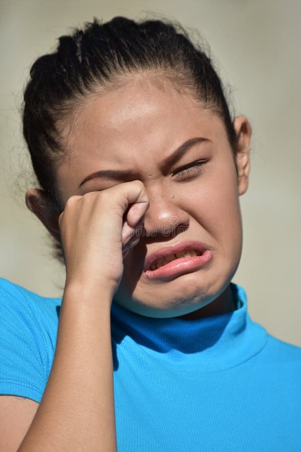 A Tearful Female Woman stock image. Image of female - 141561913