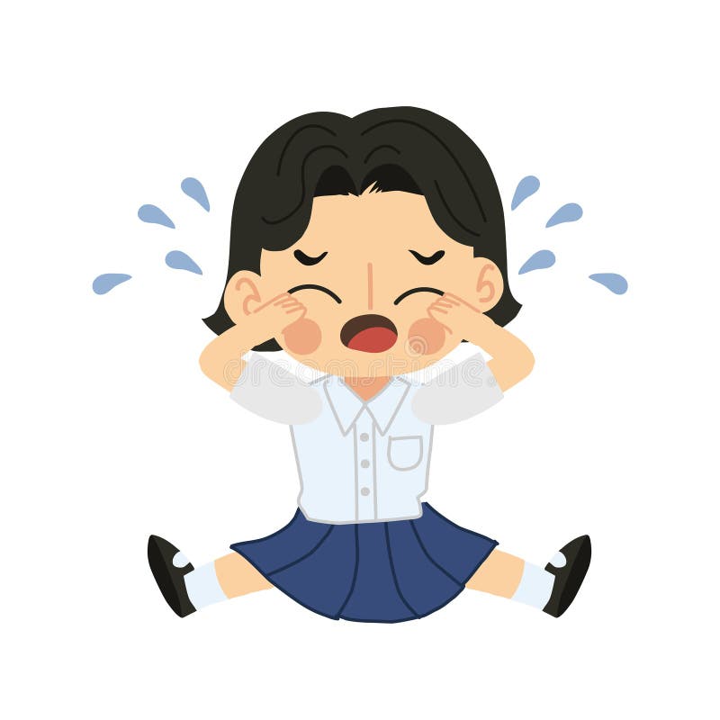 Children Crying At School Cartoon