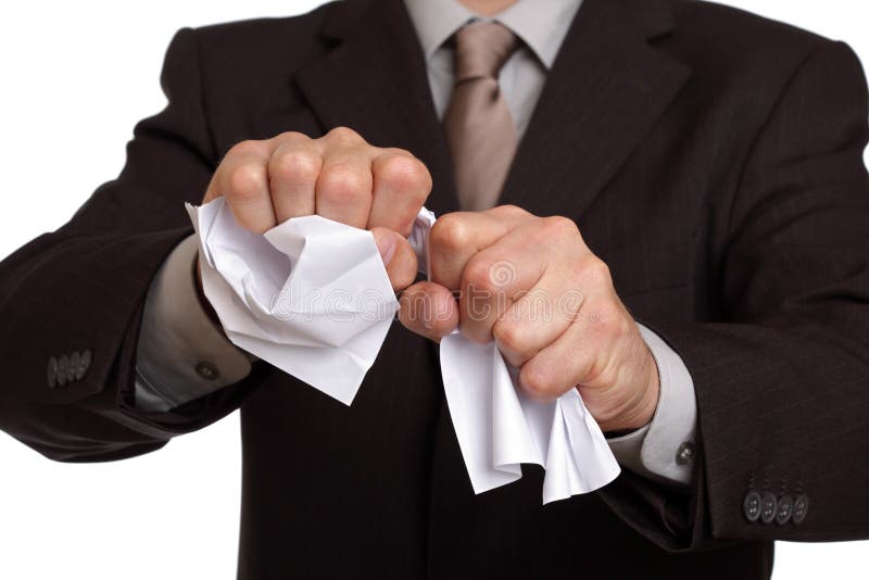 Woman Tearing up Papers stock photo. Image of blonde, frustration - 4974832