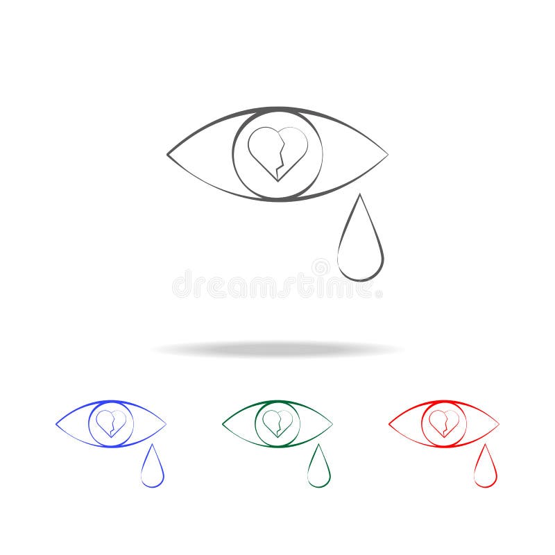 Tears from a Broken Heart Icon. Elements in Multi Colored Icons for ...