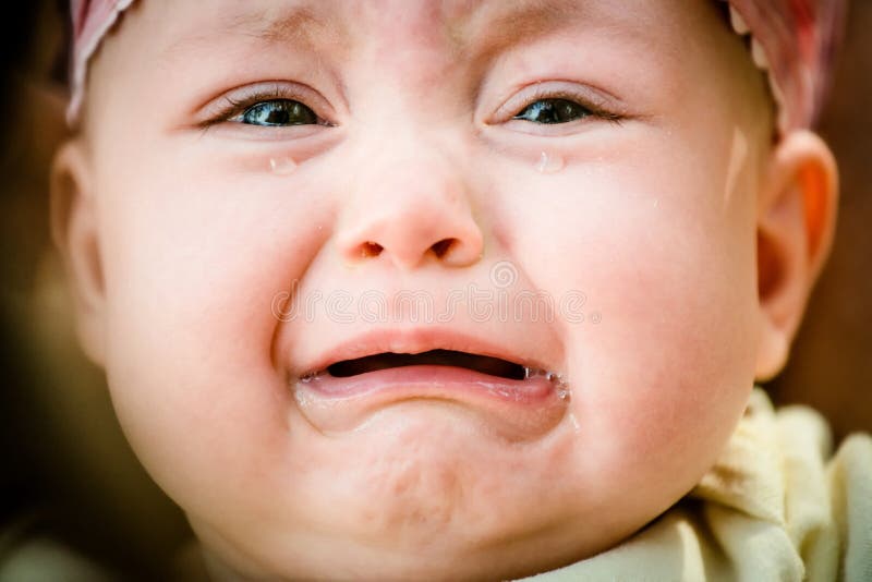 Tears - crying baby stock photo. Image of closeup, expression - 36967972