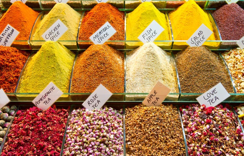 Teas and Spices stock photo. Image of market, flower - 33036464