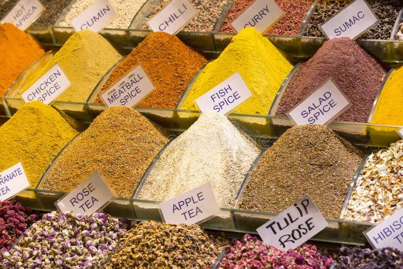 Teas and Spices in the Market Stock Photo - Image of cuisine ...