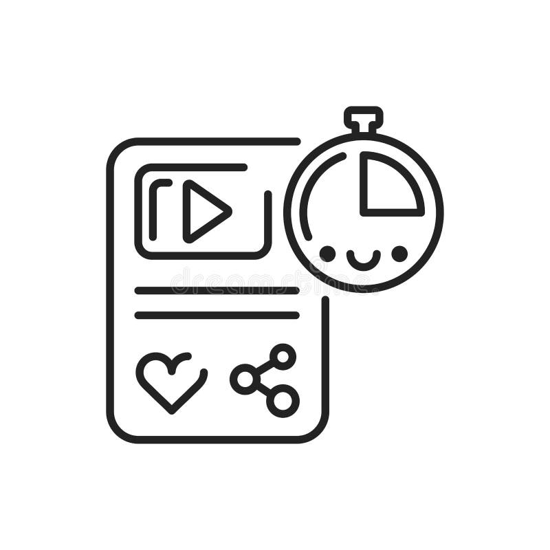 Teaser Video Black Icon. Custom Video Content. Sign for Web Page ...