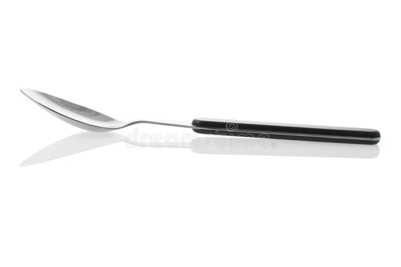 Silver Teaspoon Side View Isolated with Path Stock Photo - Image of ...