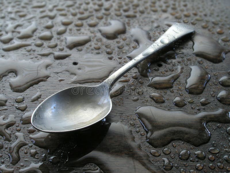Teaspoon stock image. Image of teaspoon, puddles, spoon - 549673