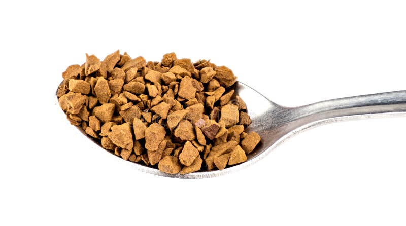 Teaspoon of instant coffee stock image. Image of granulated - 49211625