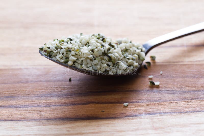 Teaspoon with Raw Shelled Hemp Seeds Stock Photo - Image of benefits ...