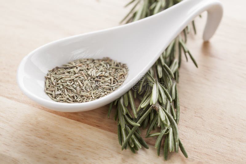 Teaspoon of rosemary stock image. Image of rosemary, healthy - 30966207