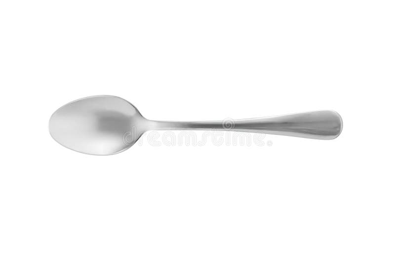 Teaspoon in Top View Isolated on White Stock Illustration ...