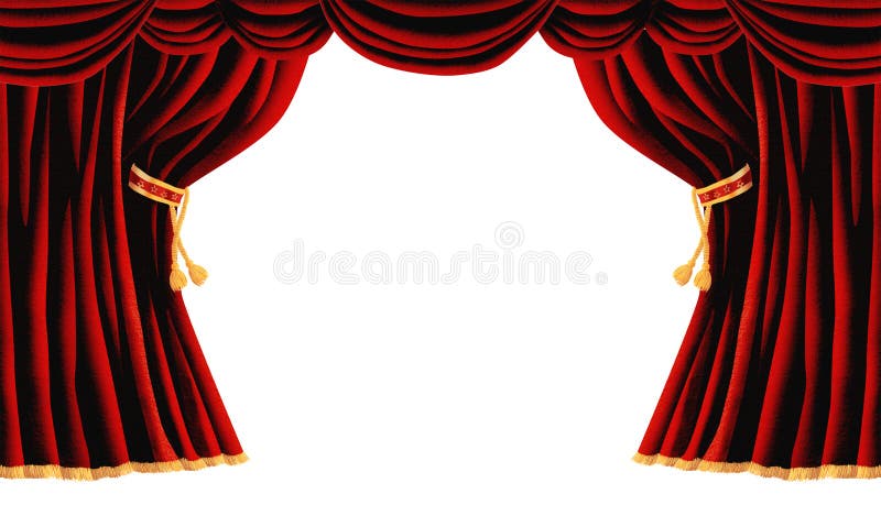 Gardiner 1 Draperade Den Röda Serieteatern Arkivfoto - Bild av ...