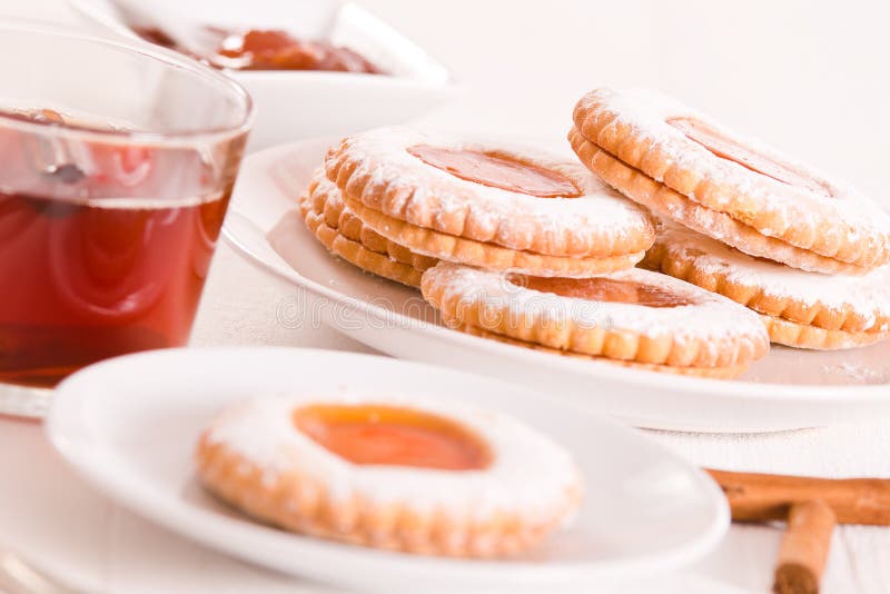 Teatime biscuits. stock photo. Image of confectionery - 95947490