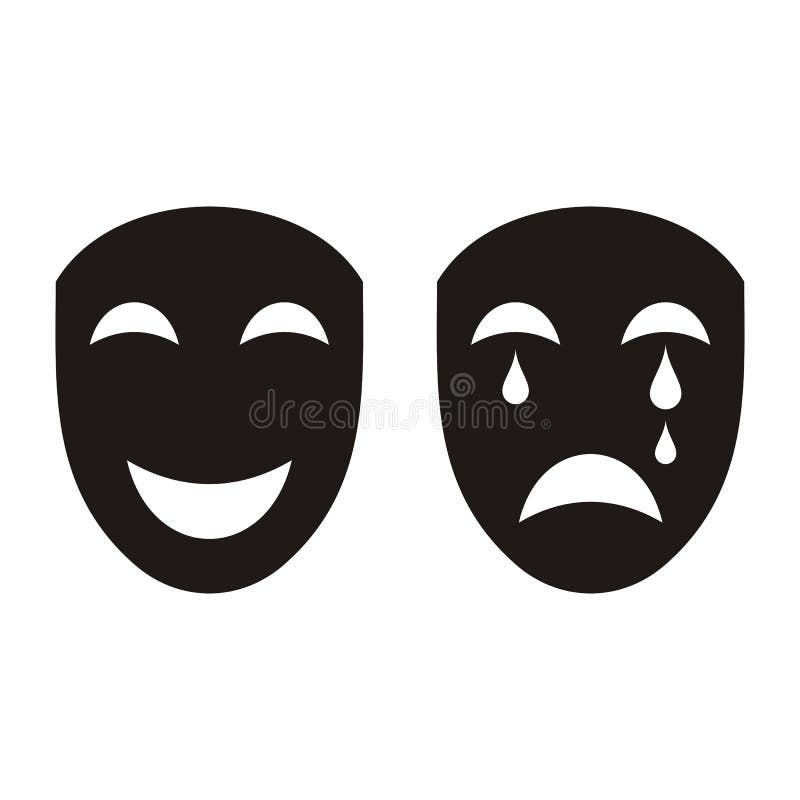 Maska Teatralna. Maska Teatralna. Ikona Aktora W Maskaradzie. Piktogram ...
