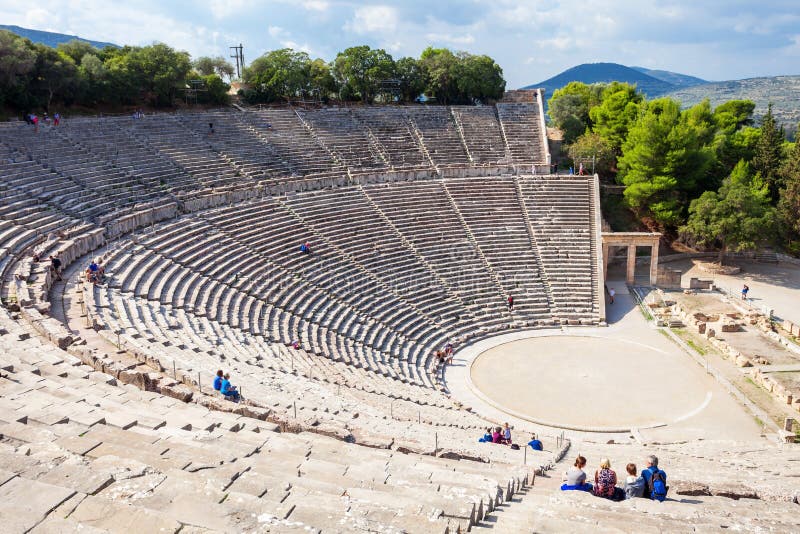 Teatro Antico Di Epidaurus, Grecia Immagine Stock Editoriale - Immagine ...