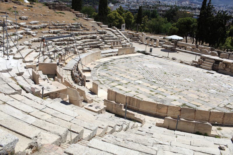 Teatro De Atenas De Dionysus Foto de Stock - Imagem de museu ...
