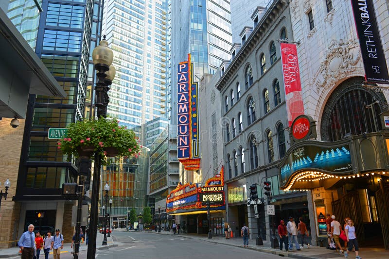 Teatro De Boston Paramount Em Boston Do Centro, EUA Imagem de Stock ...