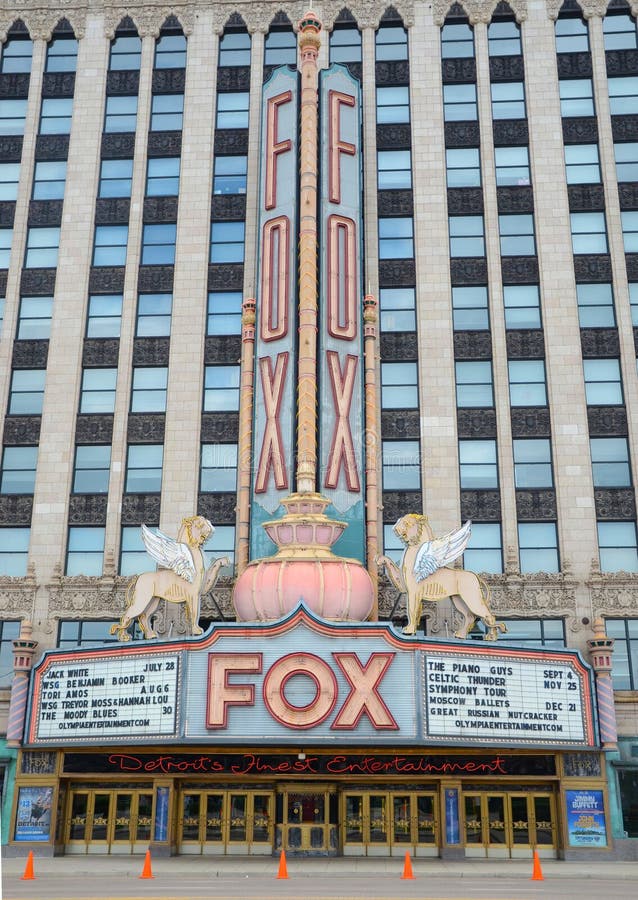 Teatro a Detroit, MI Di Fox Immagine Stock Editoriale - Immagine di ...
