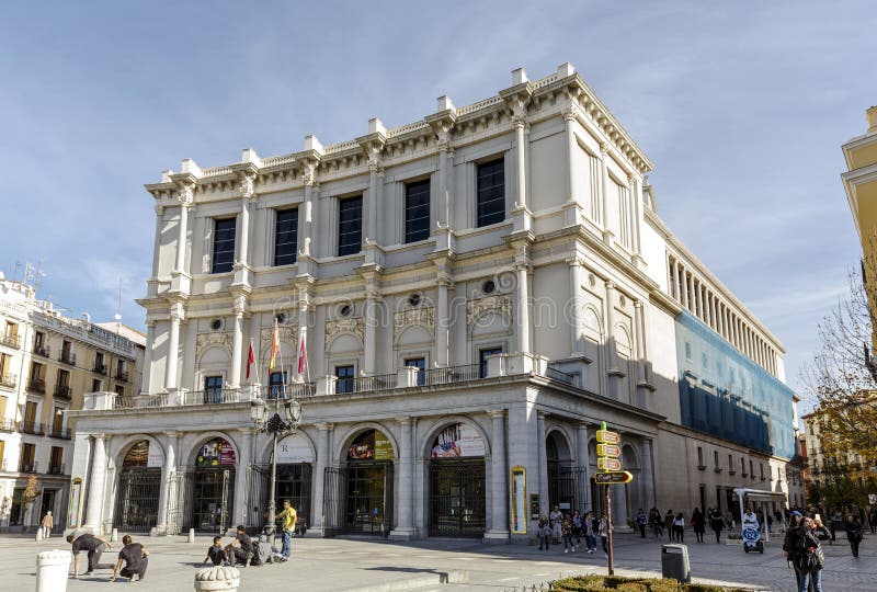 Teatro Real Na Espanha Do Madri Foto Editorial - Imagem de espanha ...