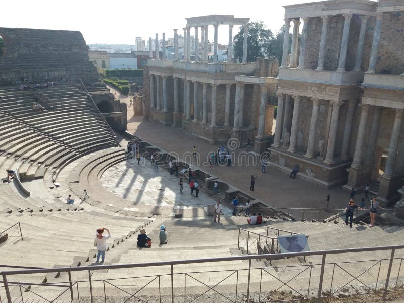Teatro Romano De Merida Spain Editorial Image - Image of teatro ...