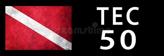 Tec 50, Diver Down Flag, Scuba Flag Stock Image - Image of action ...
