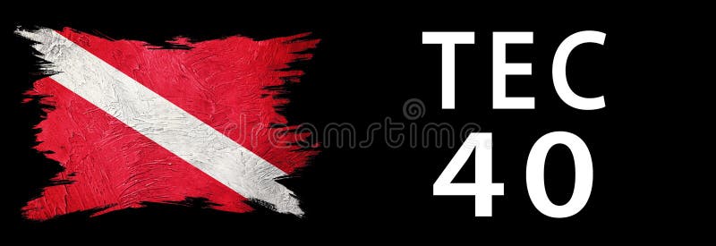 Tec 40, Diver Down Flag, Scuba Flag Stock Illustration - Illustration ...