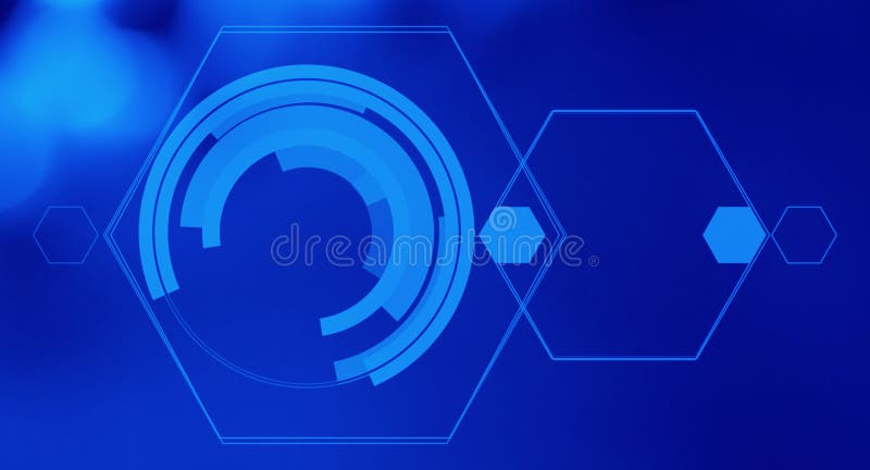 Futuristic Holographic Virtual Monitor Panel, Blue Abstract Background ...
