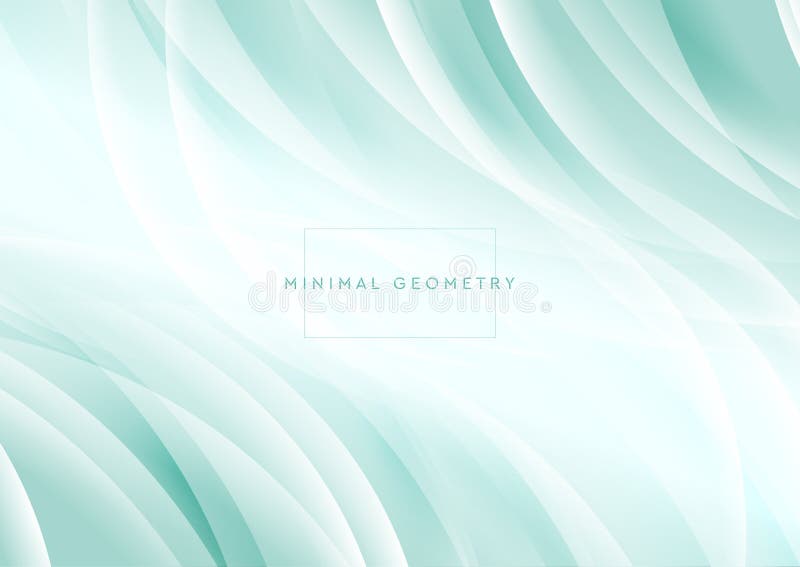 Tech Abstract Minimal Wavy Green Cyan Background Stock Vector ...