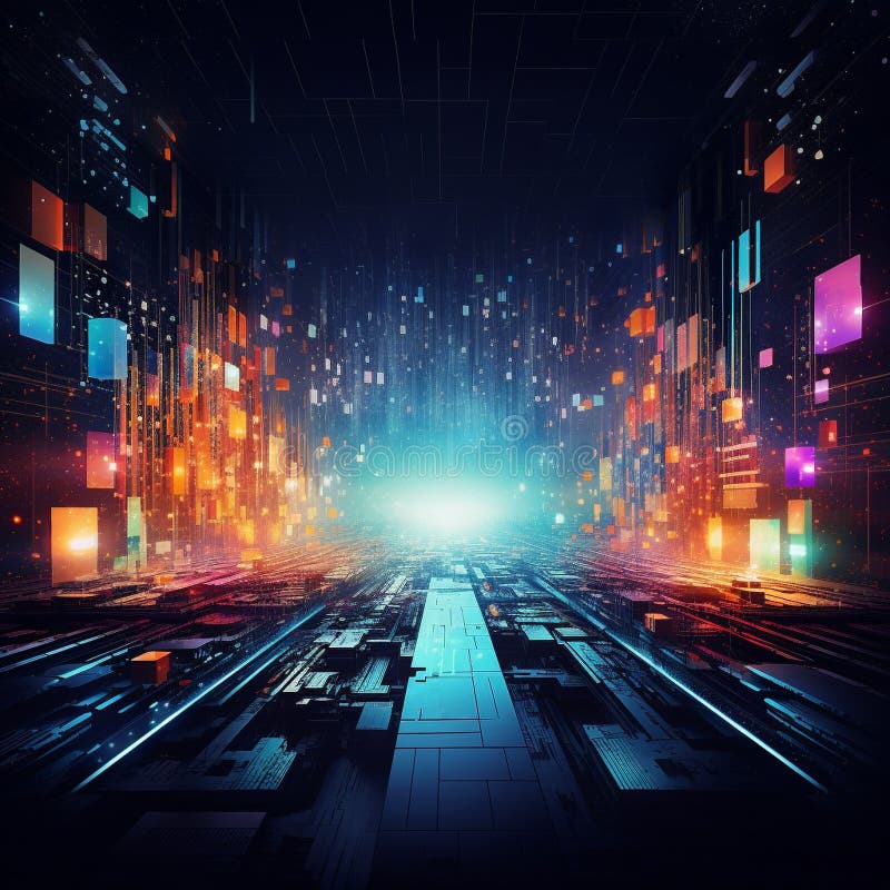 Tech Abstract Universe stock illustration. Illustration of abstract ...