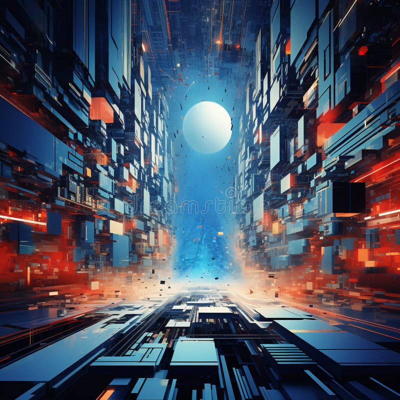 Tech Abstract Universe stock illustration. Illustration of captivating ...