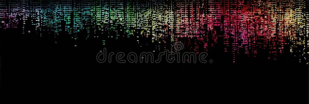Tech Abstract Wallpaper Featuring Error Words Blended in Vibrant Pixels ...