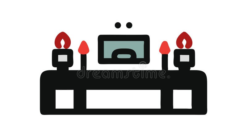Tech Altar Setup, Digital Spiritual Display, Vector Design Generative ...