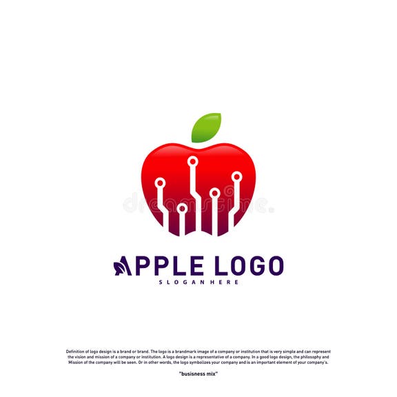 Tech Apple Logo Design Concept. Fast Apple Creative Technology Logo ...