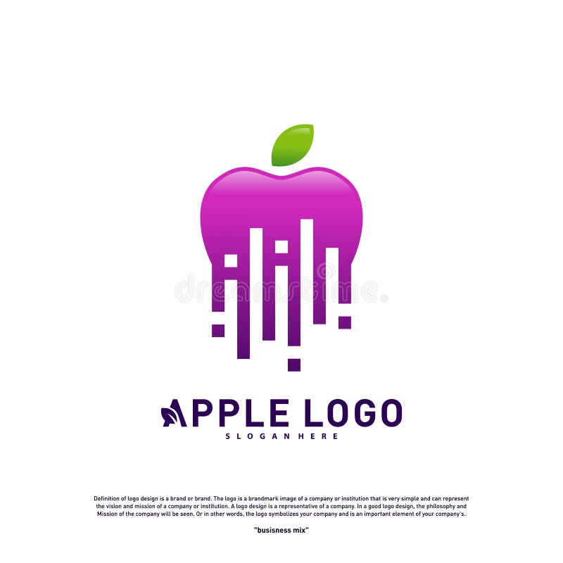 Tech Apple Logo Design Concept. Fast Apple Creative Technology Logo ...