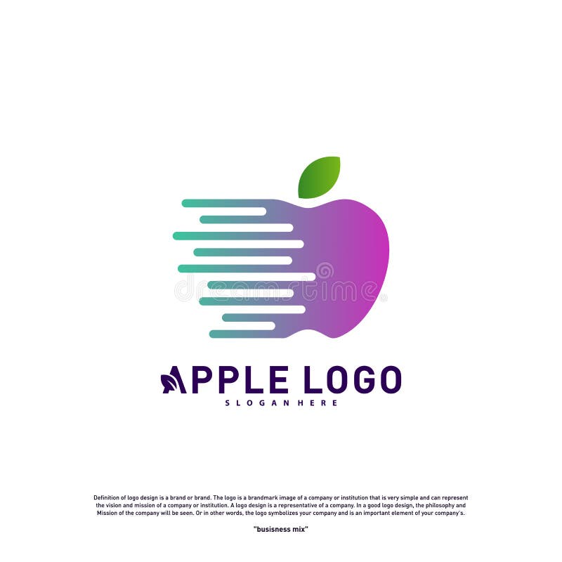 Tech Apple Logo Design Concept. Fast Apple Creative Technology Logo ...
