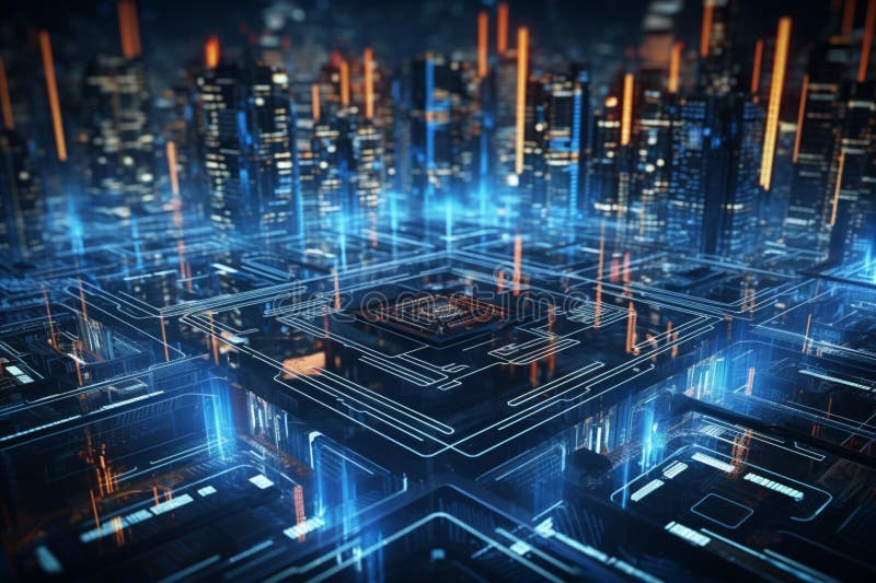 Hi-tech backdrop. stock illustration. Illustration of decorative - 5892892