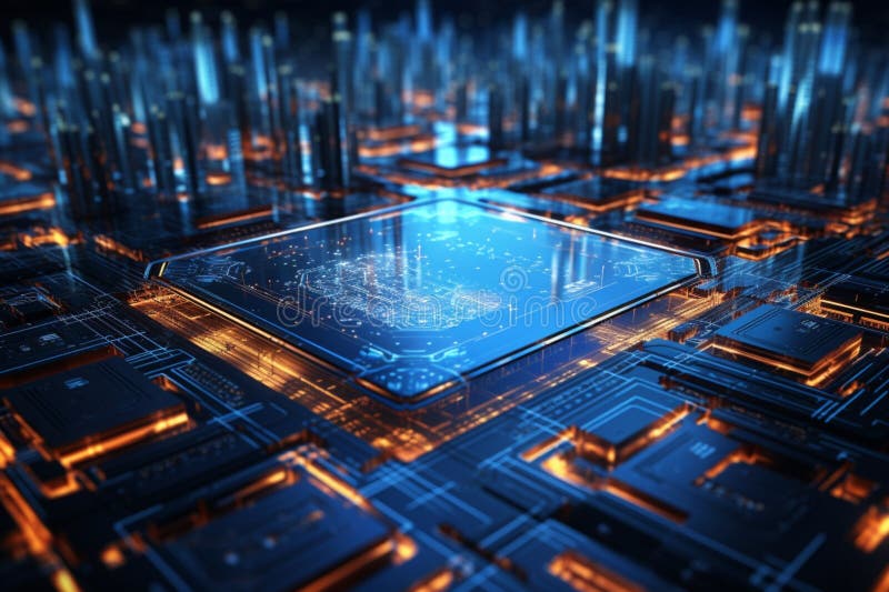 Hi-tech backdrop. stock illustration. Illustration of decorative - 5892892